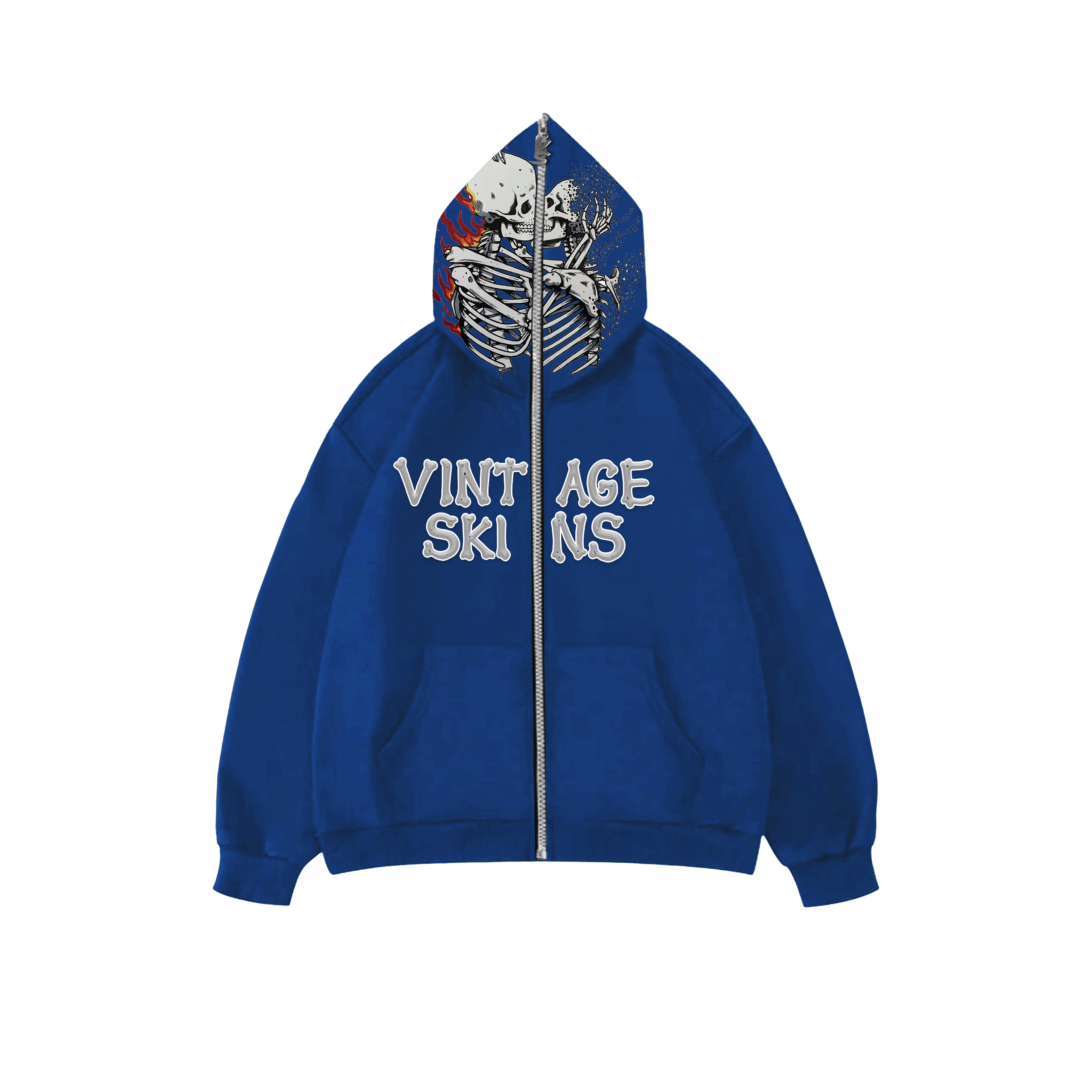 BLUE TILL DEATH ZIP-UP – VINTAGE SKINS